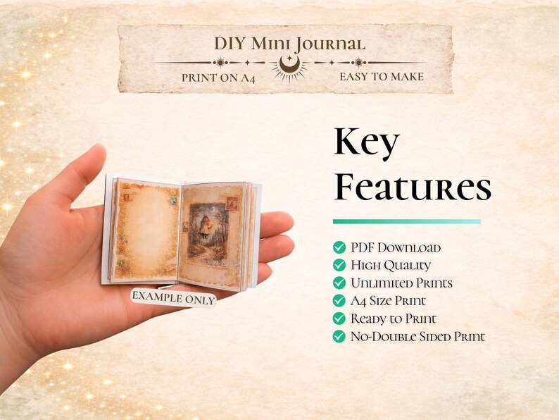 Baby Shower DIY Mini Journal | Printable Mini Book Craft Kit PDF ...