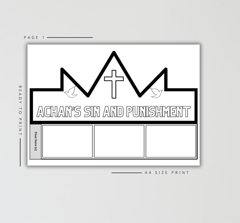 Achan’s Sin Bible Crown Printable | Obedience Matters | Christian ...