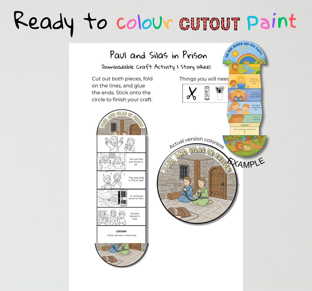 Paul and Silas in Prison Bible Craft | Praise in Hard Times Lesson ...