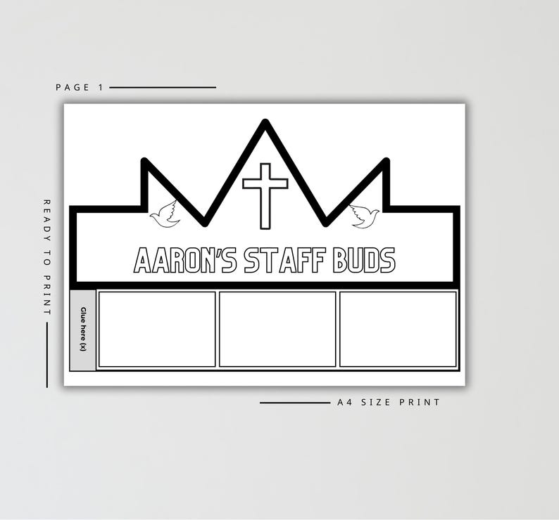 Aaron’s Staff Buds Bible Crown Printable | God Chooses Leaders ...