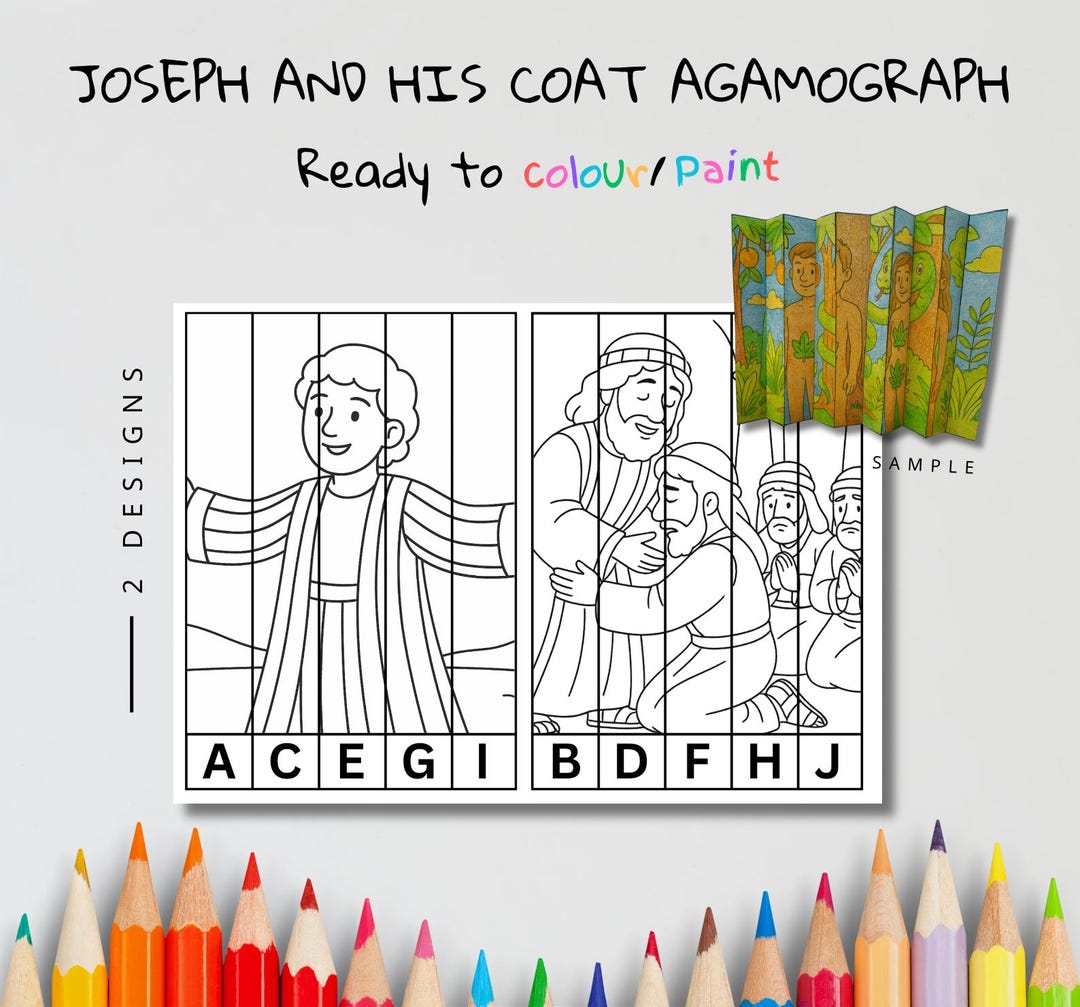 Printable Joseph and His Coat Agamograph – Forgiveness & Family Bible ...