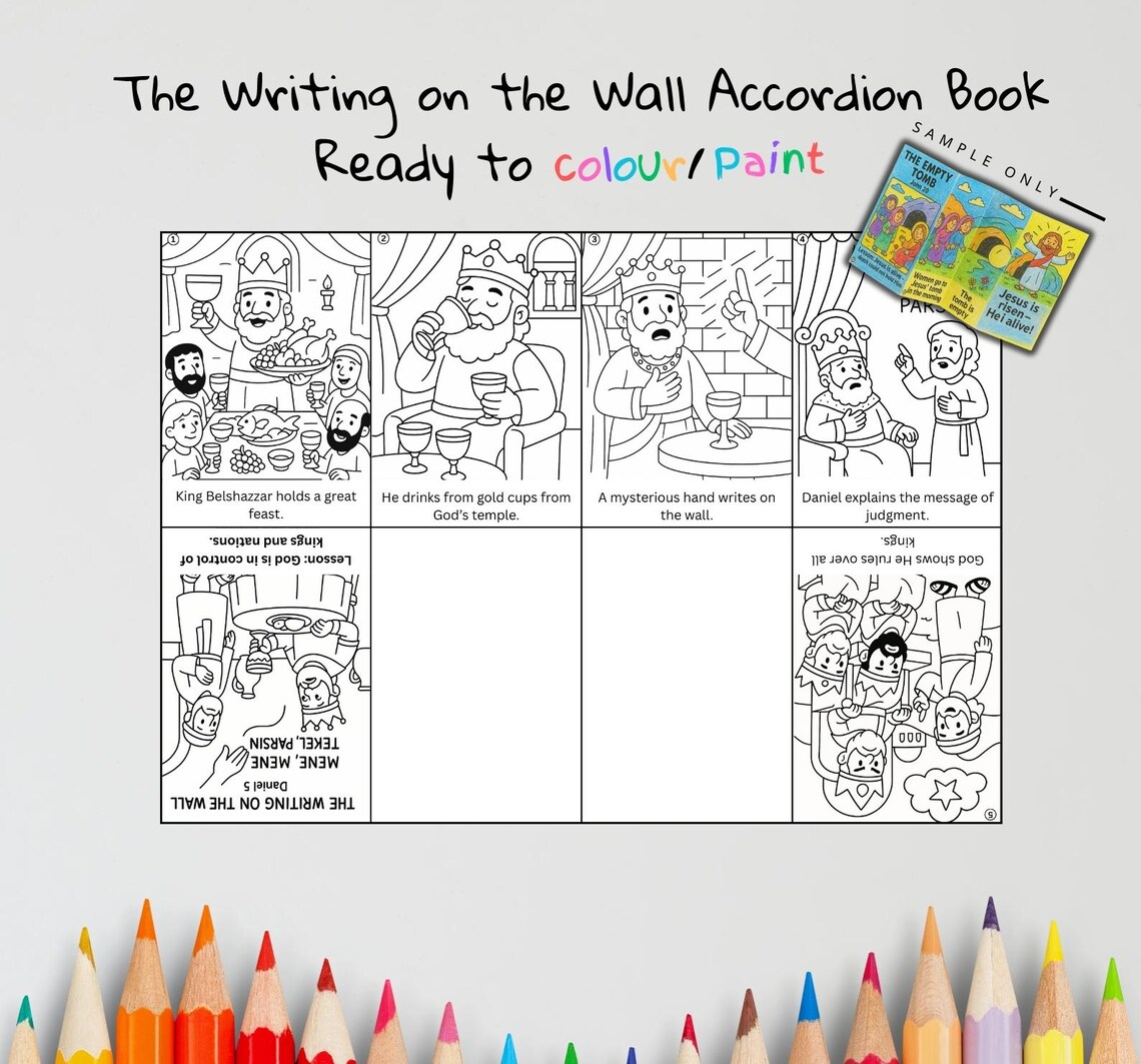 The Writing on the Wall Bible Craft | Kids Sunday School Activity ...