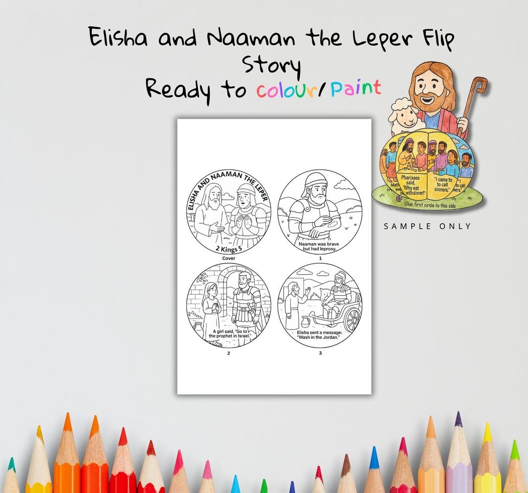 Elisha and Naaman the Leper (2 Kings 5) | Jesus 3D Bible Story Craft ...