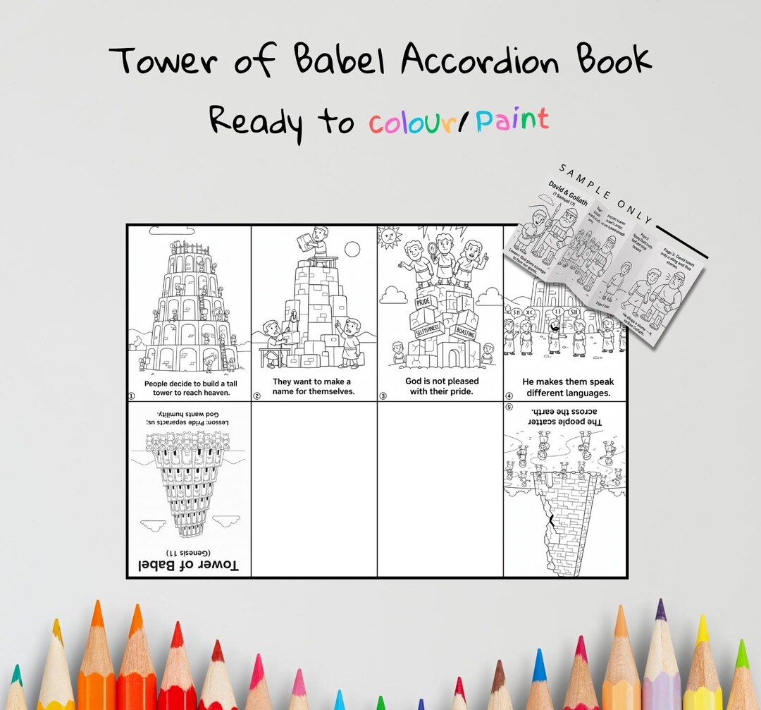 Tower of Babel Bible Craft | Kids Sunday School Activity | Bible ...