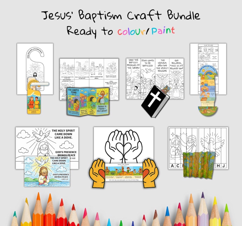Baptism of Jesus Sunday School Craft Bundle (7 Activities) | Matthew 3 ...