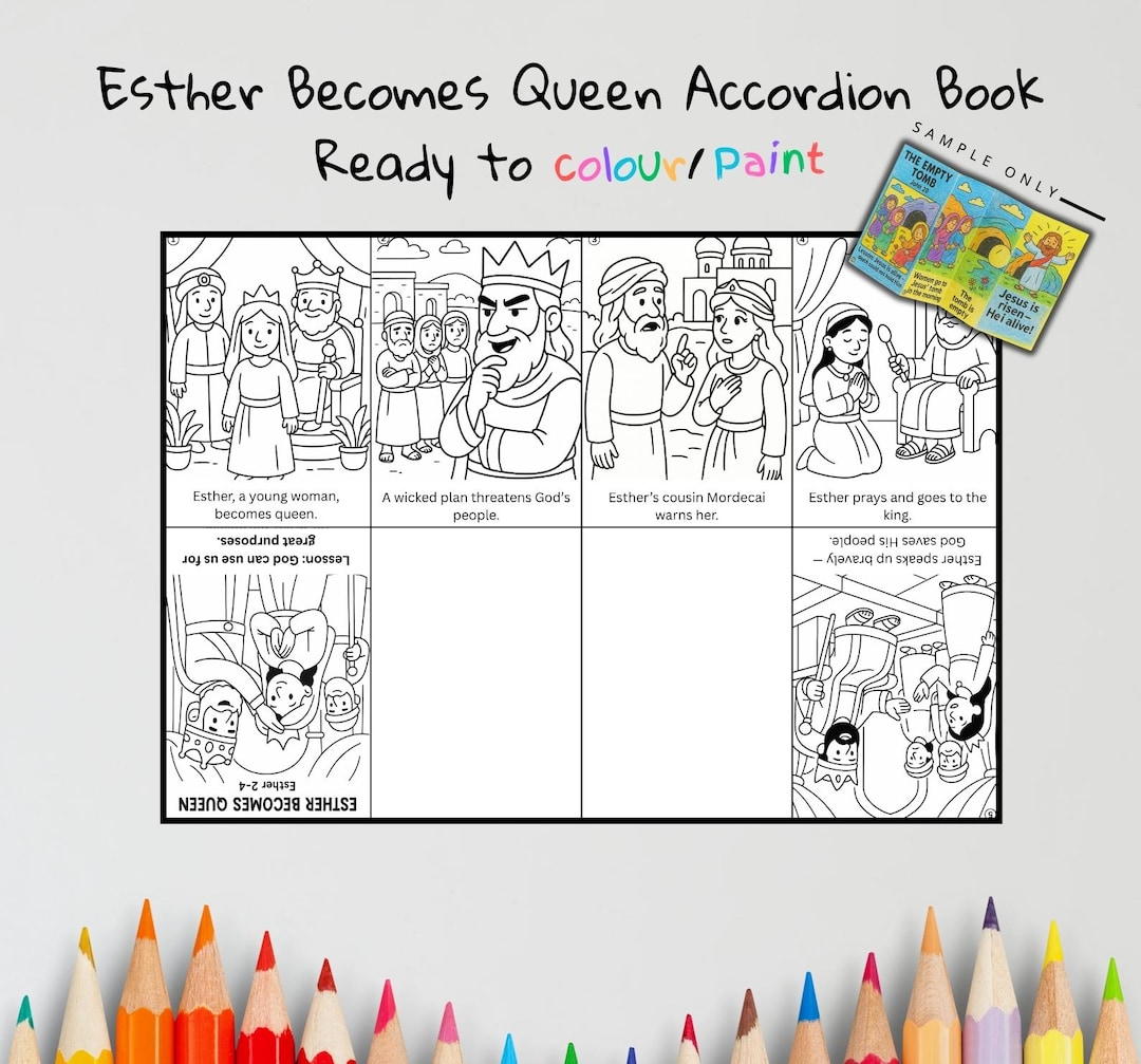 Esther Becomes Queen Bible Craft | Kids Sunday School Activity | Bible ...