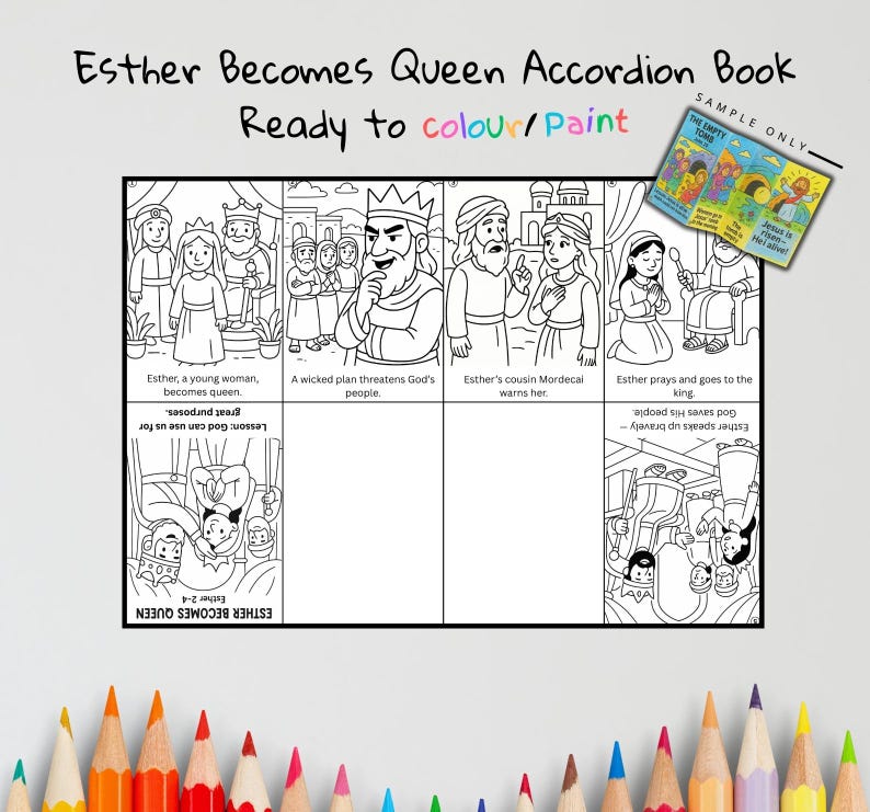 Esther Becomes Queen Bible Craft | Kids Sunday School Activity | Bible ...