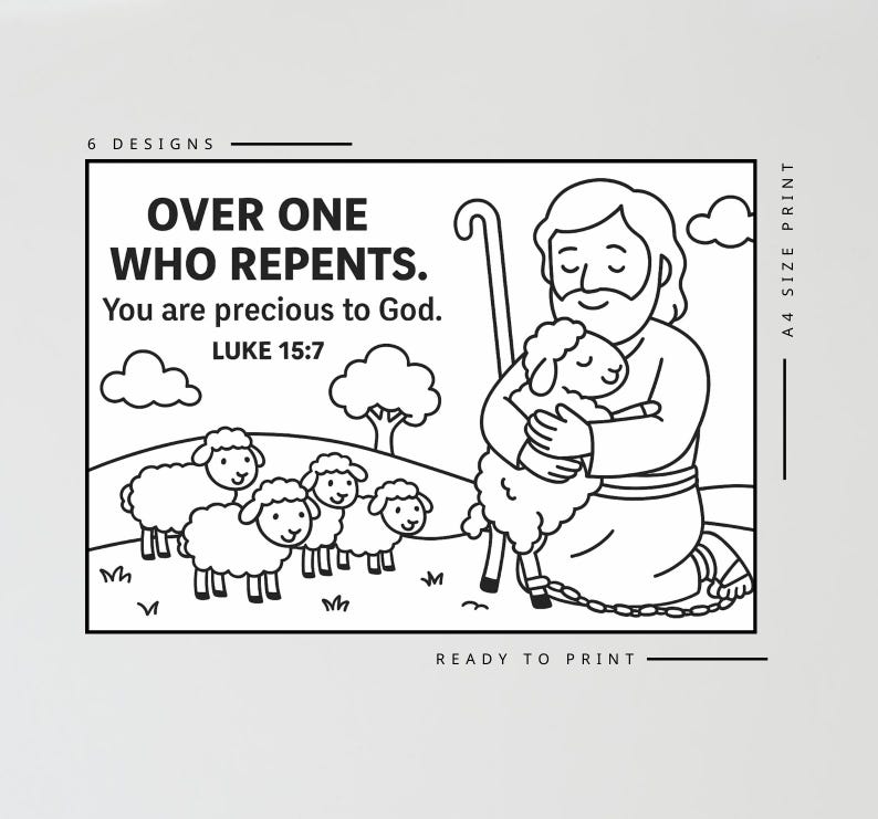 Lost Sheep Coloring Pages Craft | Kids Bible Craft | Luke 15 ...