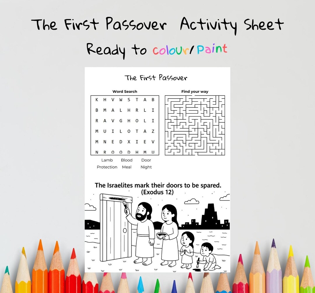 The First Passover Bible Craft | Kids Bible Games | Sunday School ...
