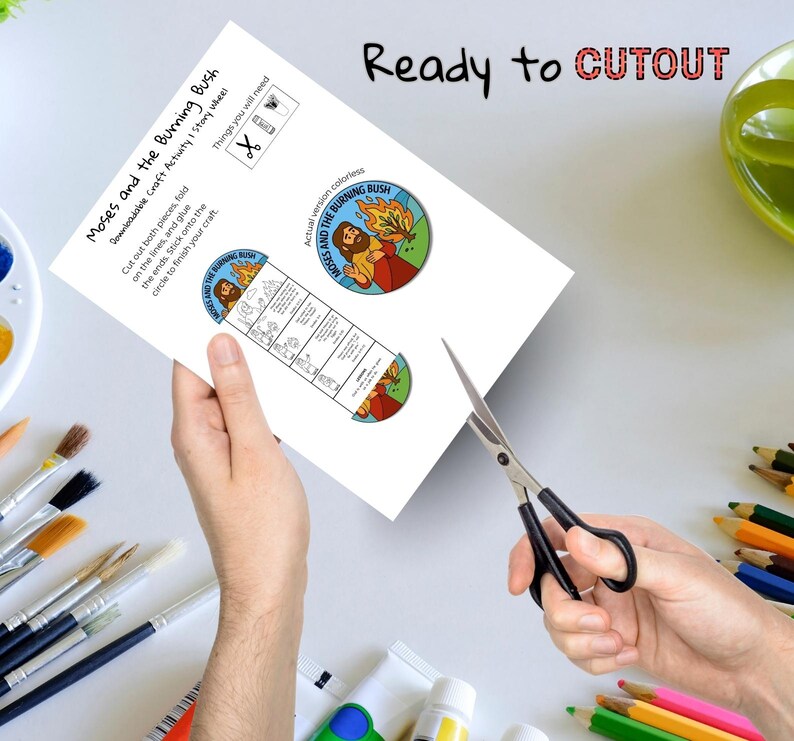 Moses and the Burning Bush Bible Craft | Exodus 3 Sunday School ...