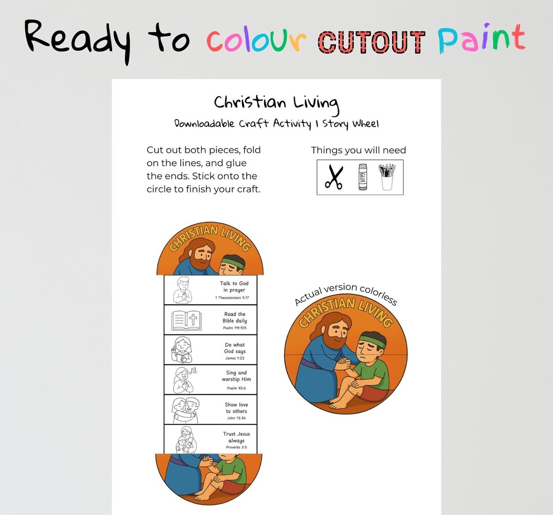 Christian Living Bible Craft | Kids Sunday School Printable | Bible ...