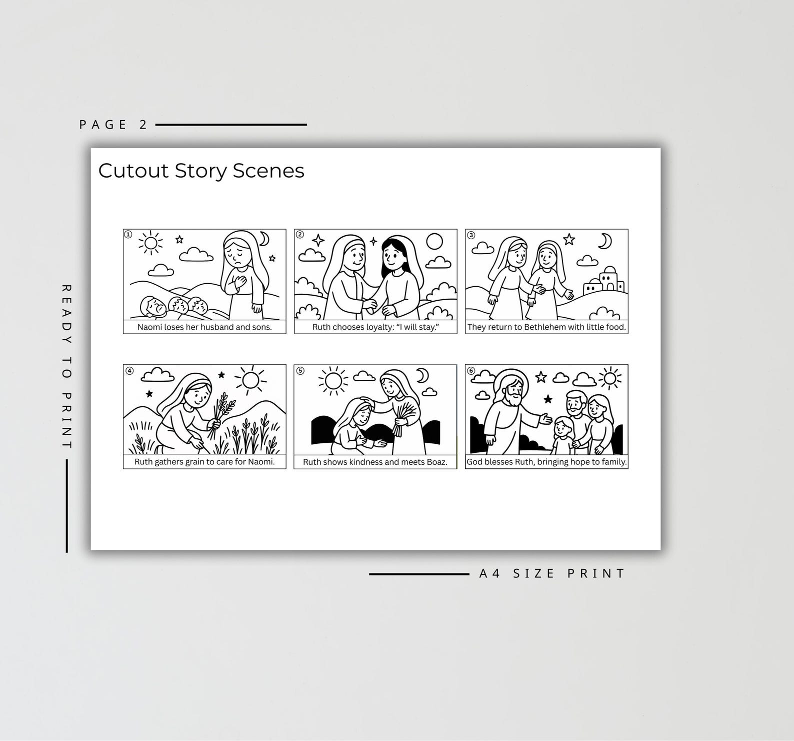 Ruth and Naomi Bible Crown Printable | Loyalty and Love Craft ...