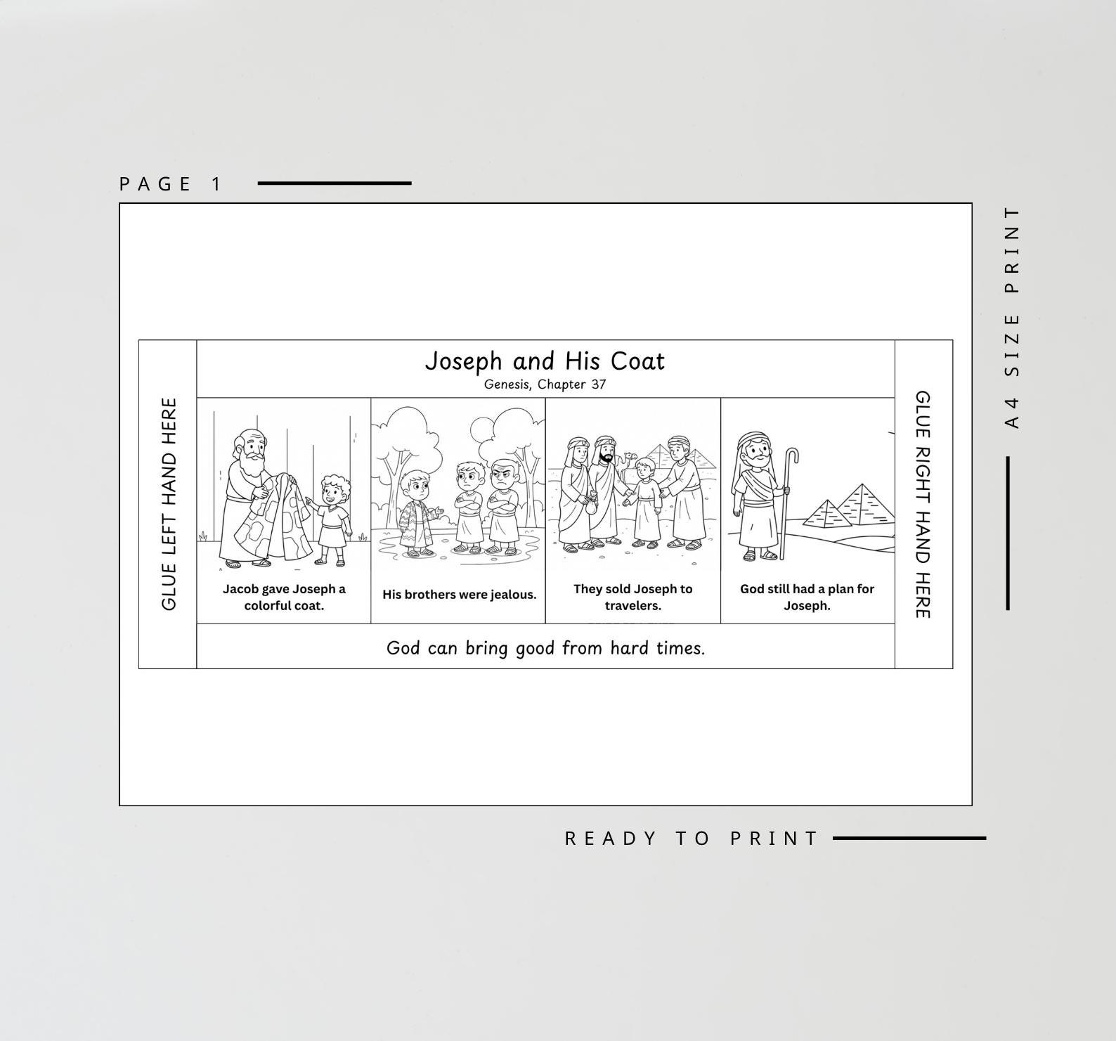 Joseph & His Coat Prayer Hands Craft | God Works Through Hard Times ...