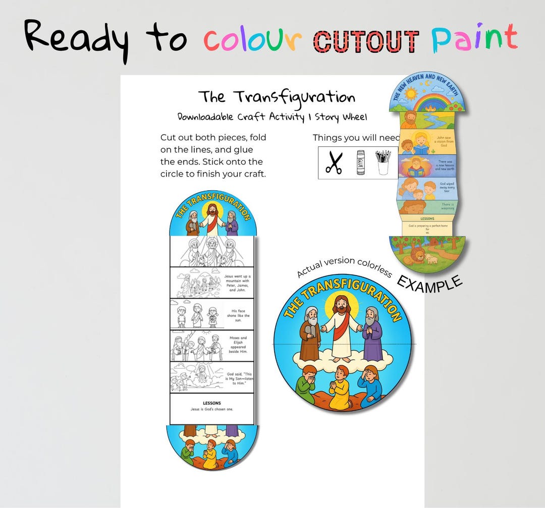 The Transfiguration Bible Craft | Jesus is God’s Son Lesson | Christian ...