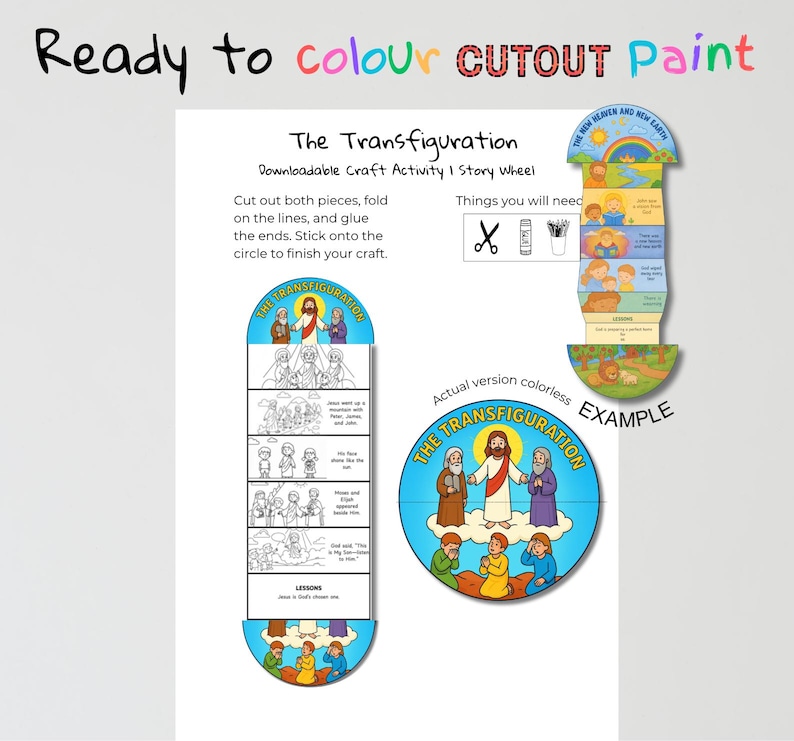 The Transfiguration Bible Craft | Jesus is God’s Son Lesson | Christian ...