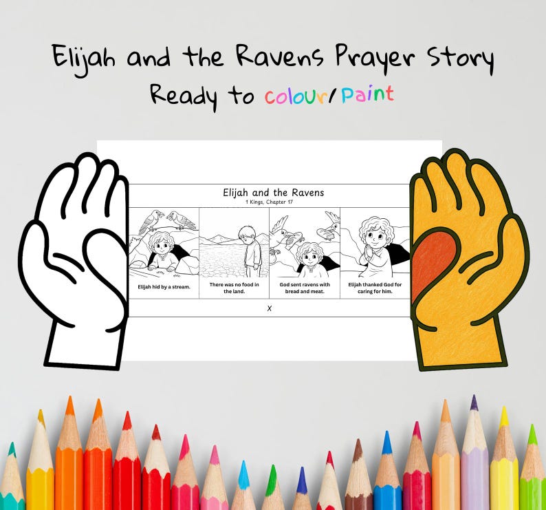 Elijah & the Ravens Prayer Hands Craft | God Provides in Hard Times ...