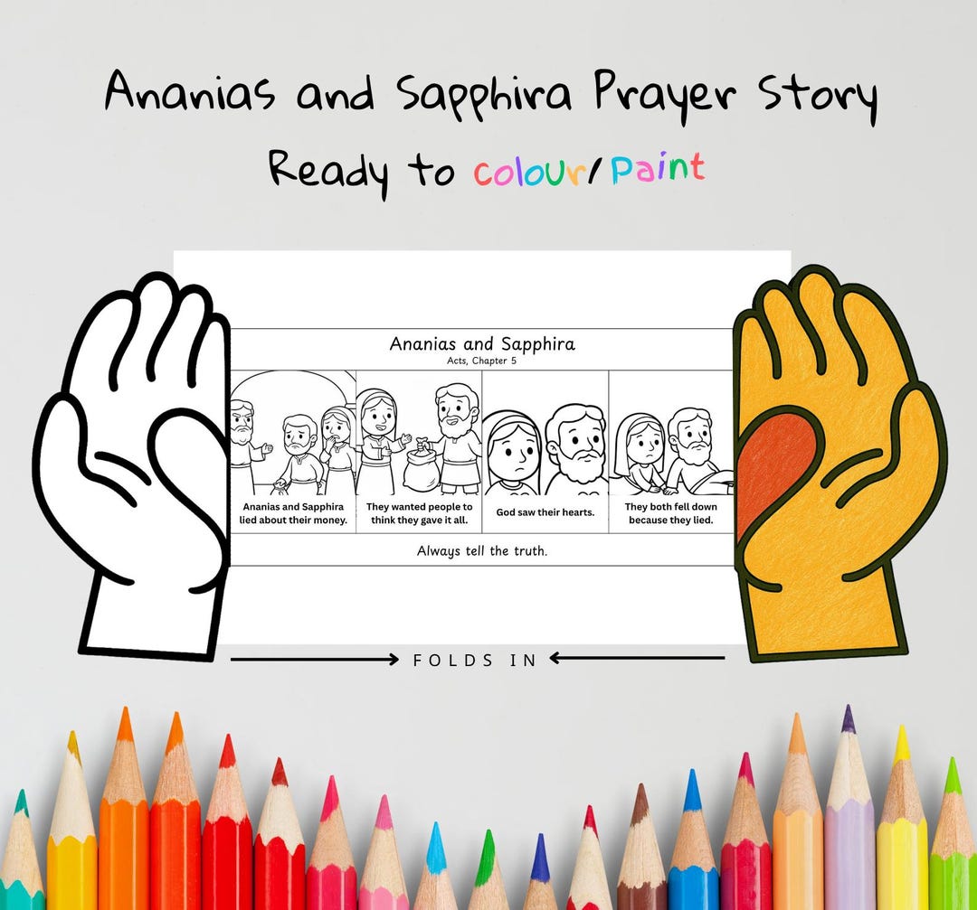 Ananias & Sapphira Prayer Hands Craft | Tell the Truth Lesson ...