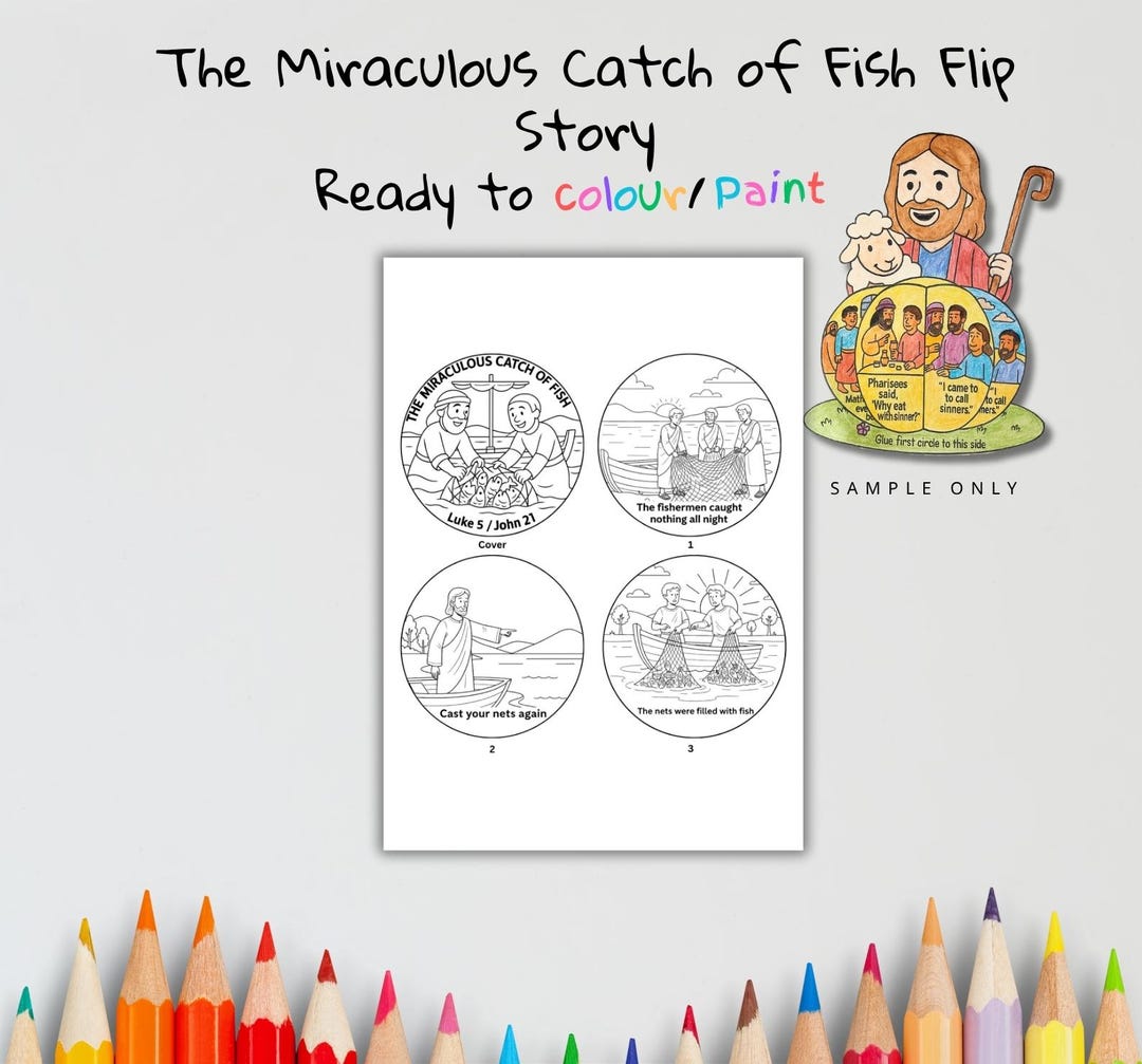 Miraculous Catch of Fish | Jesus 3D Bible Story Craft | Sunday School ...