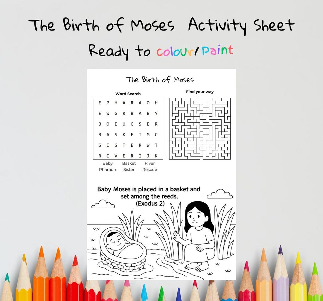 The Birth of Moses Bible Craft | Kids Bible Games | Sunday School ...