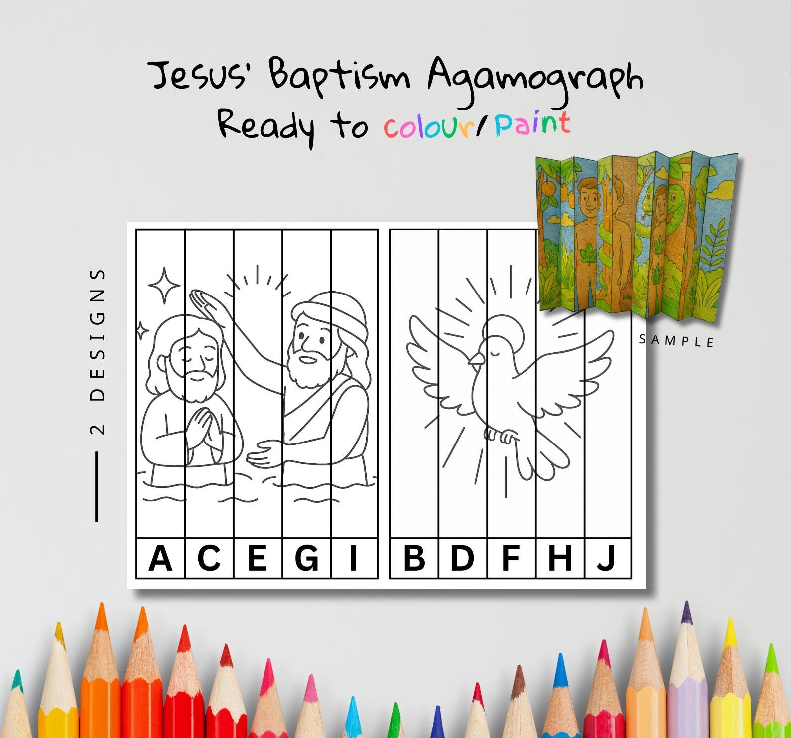 Baptism of Jesus Sunday School Craft Bundle (7 Activities) | Matthew 3 ...