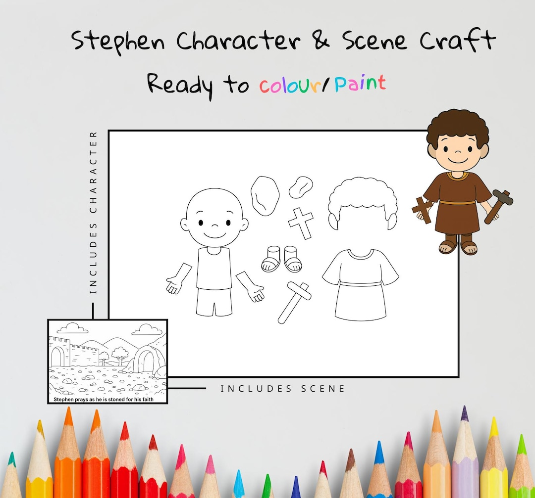 The Stoning of Stephen-bible Craft-sunday School Bible Activity ...