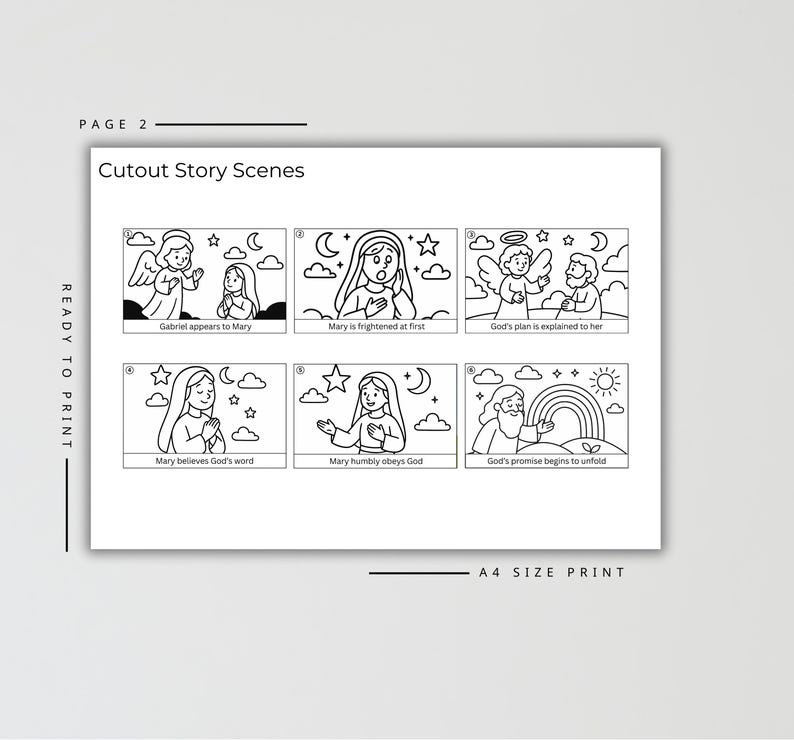 Angel Gabriel and Mary Bible Crown Printable | God’s Plan | Christian ...