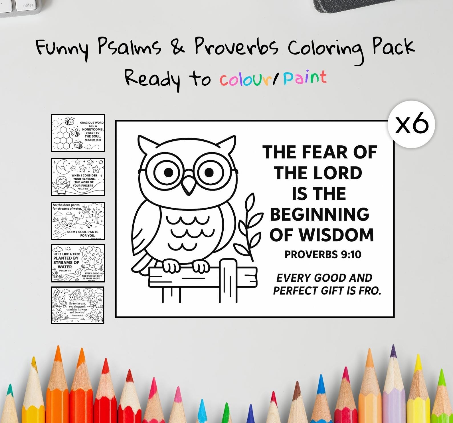 Funny Psalms & Proverbs Coloring Pages – Christian Kids Activity ...