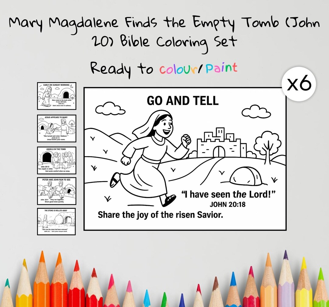 Empty Tomb Coloring Pages Craft | Kids Bible Craft | John 20 ...