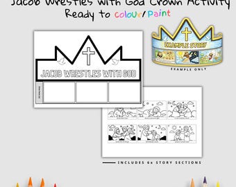 Jacob Wrestles With God Bible Crown Printable | Faith and Change ...