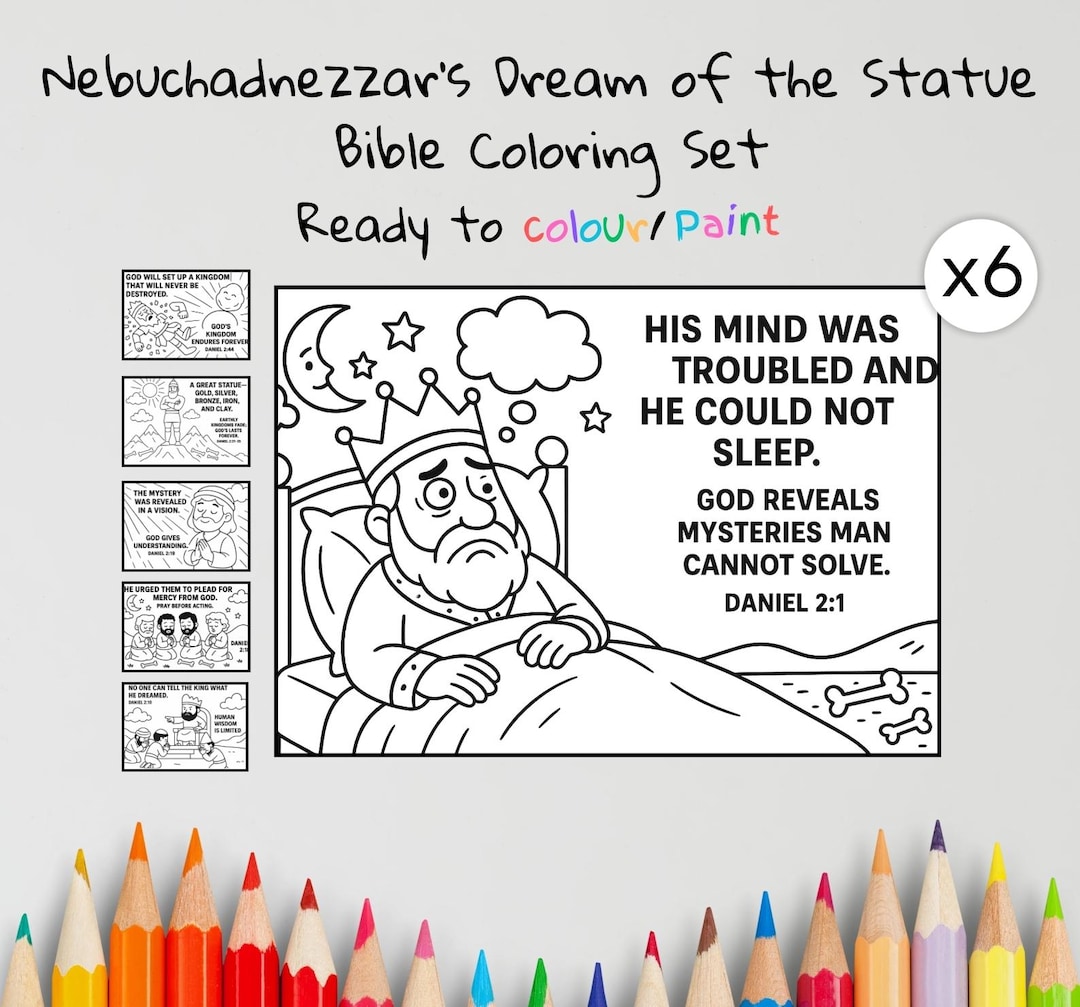 Nebuchadnezzar’s Statue Dream Coloring Pages Craft | Kids Bible Craft ...