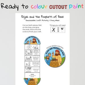 Elijah and the Prophets of Baal Bible Craft | 1 Kings 18 Sunday School ...