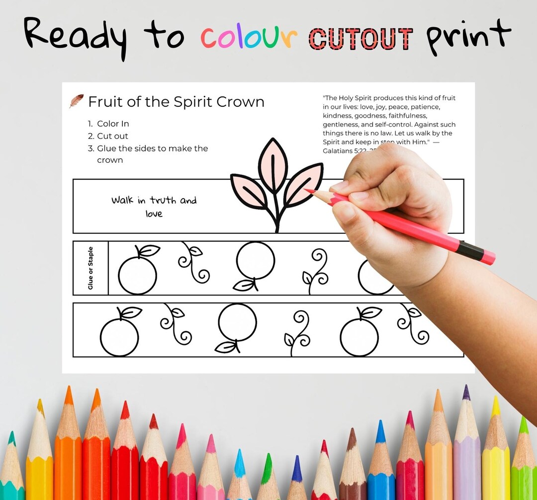Fruit of the Spirit Crown – Bible Craft for Kids – Sunday School ...