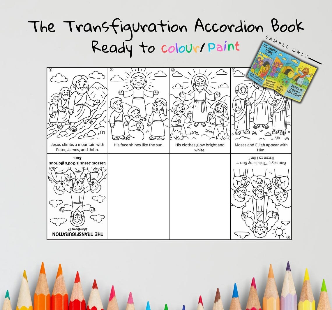The Transfiguration Bible Craft | Kids Sunday School Activity | Bible ...