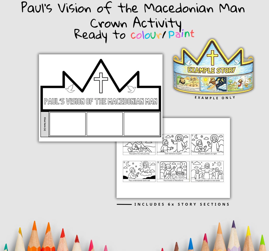 Macedonian Vision Bible Crown Printable | Follow God’s Call | Christian ...
