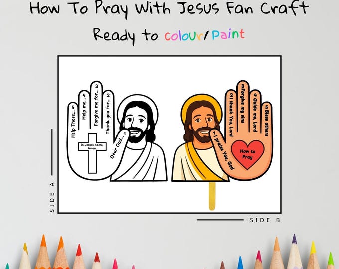 How to Pray Foldable Craft for Kids Sunday School Bible Lesson, Prayer ...