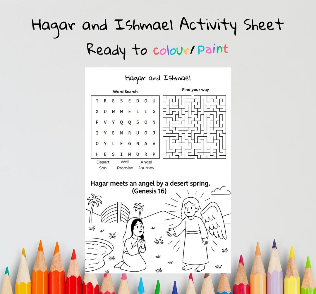 Hagar and Ishmael Bible Craft | Kids Bible Games | Sunday School ...