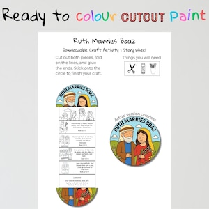 Ruth Marries Boaz Bible Craft | Book of Ruth Sunday School Activity ...