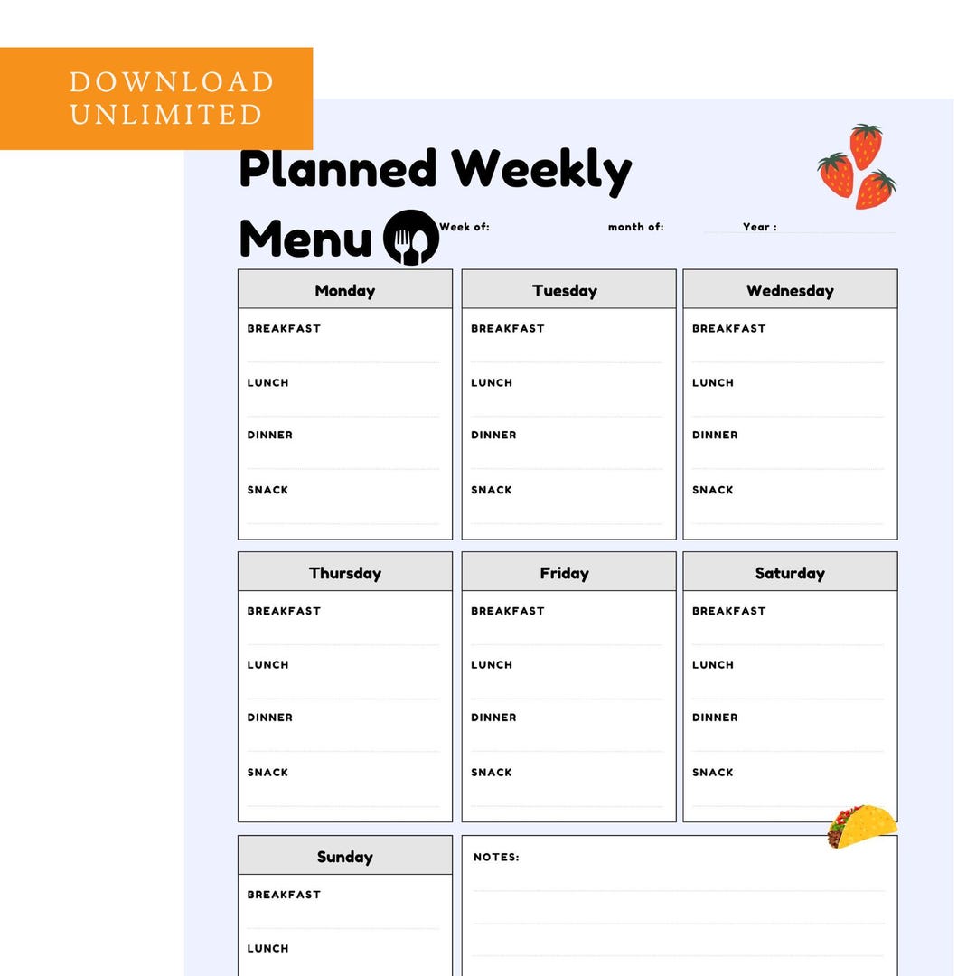 Budget Meal Planner | Expense Tracker, Weekly Meal Plan & Shopping List ...