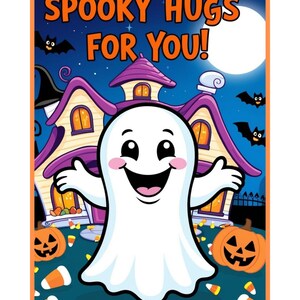 Printable Halloween Cards for Kids – Cute & Spooky Ghosts, Cats, and ...