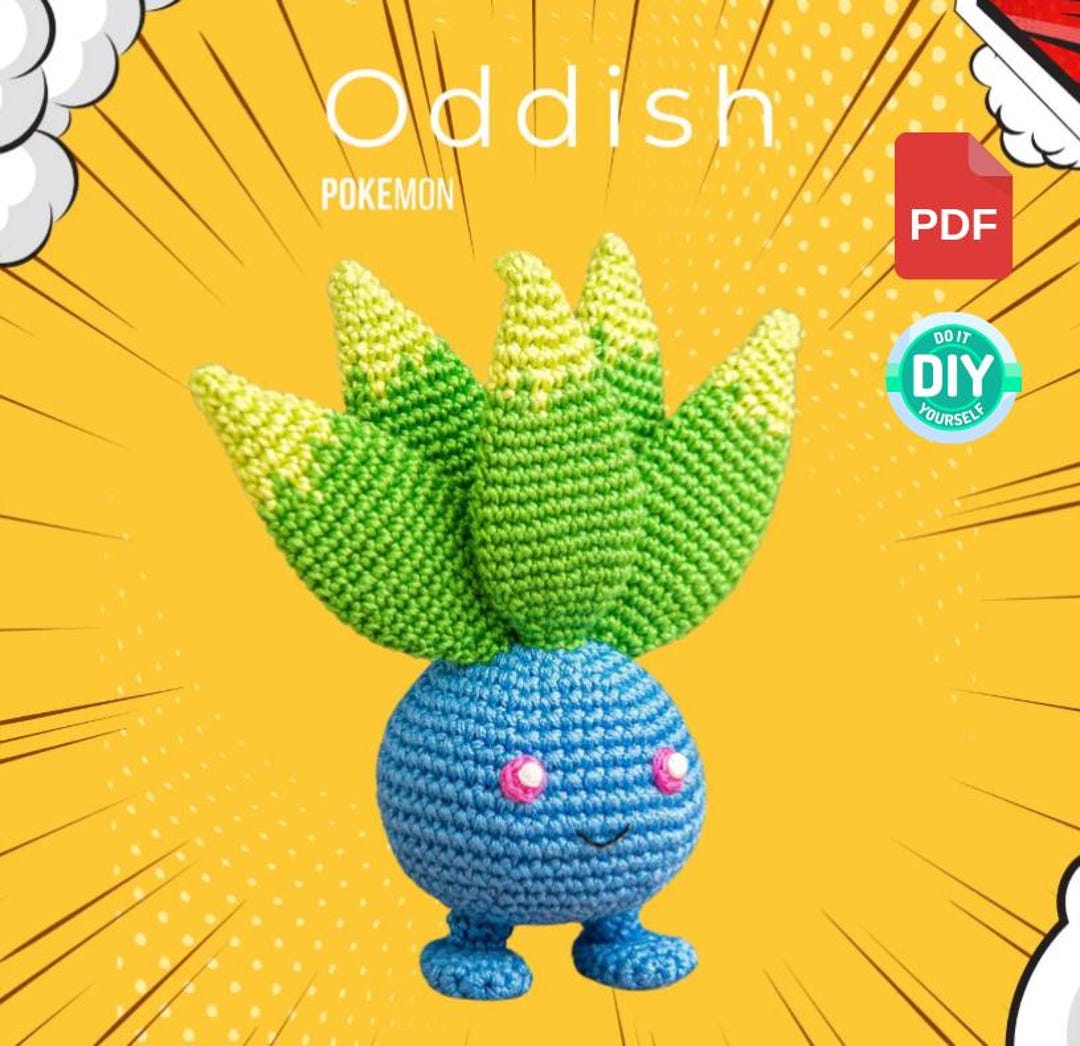 Amigurumi Oddish Pokémon Crochet Pattern | Fun DIY Craft | Instant ...