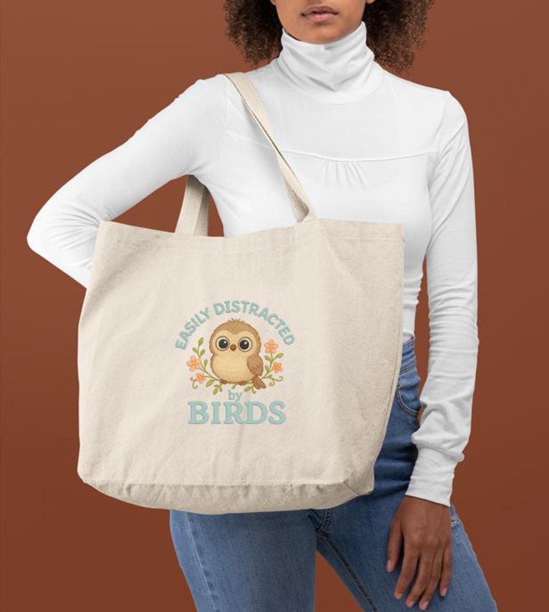 Bird Watching Embroidery File Easily Distracted by Birds Nature Lovers ...