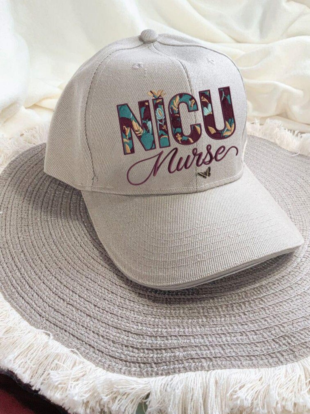 Floral NICU Nurse Embroidery Pattern Neonatal Team Design NICU Life ...