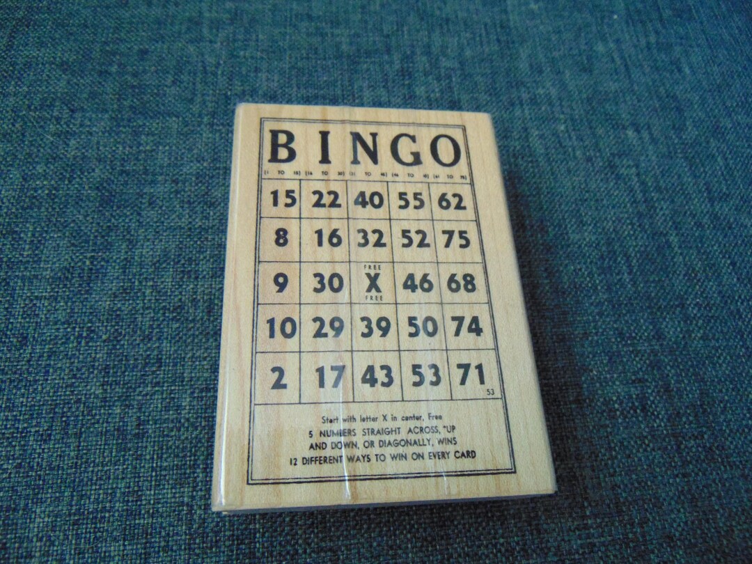 Hampton Art Bingo Wooden Stamp PSO731 - Etsy