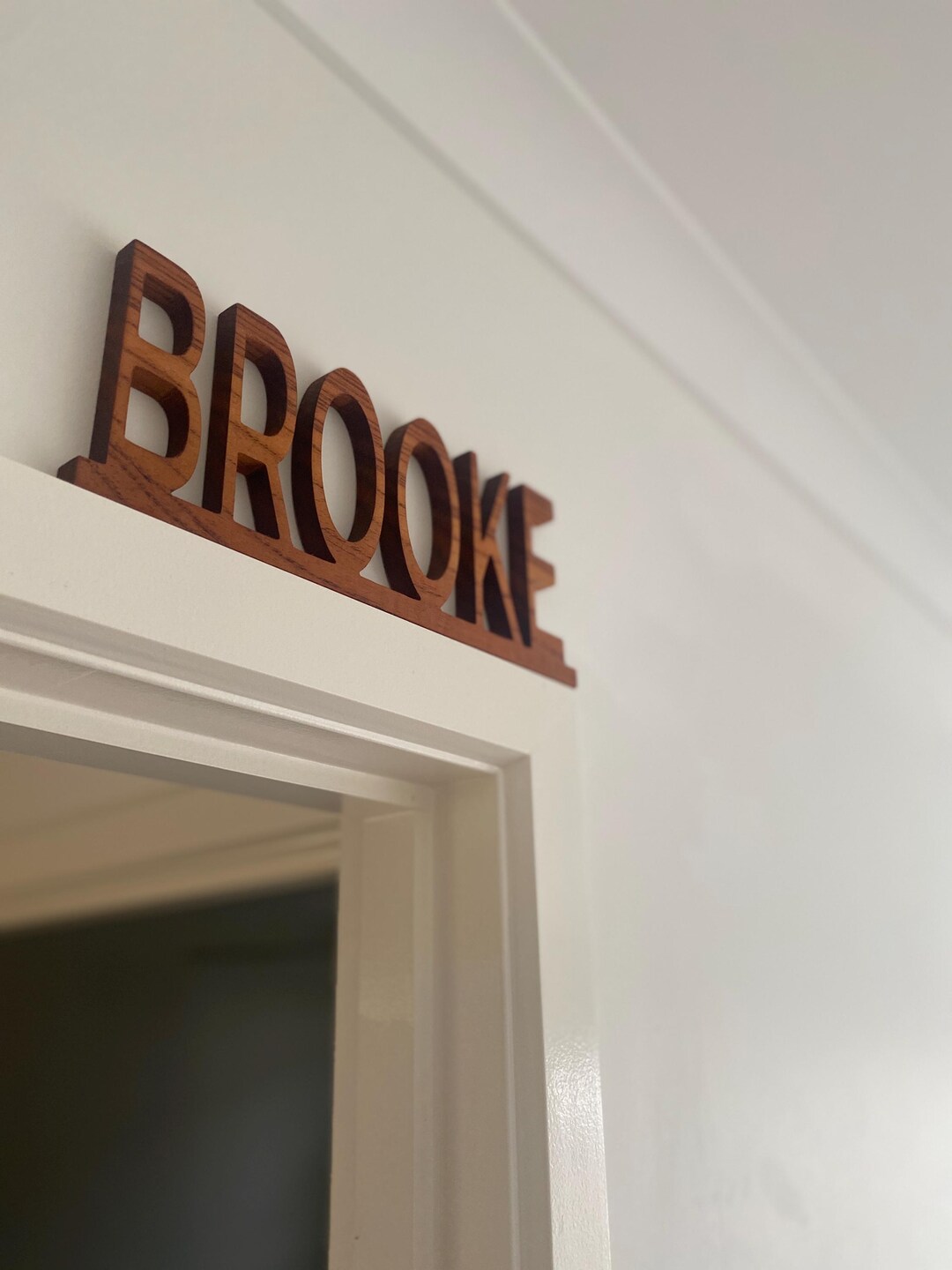 Custom Red Cedar Door Frame Topper | Personalized Wooden Sign | Elegant ...