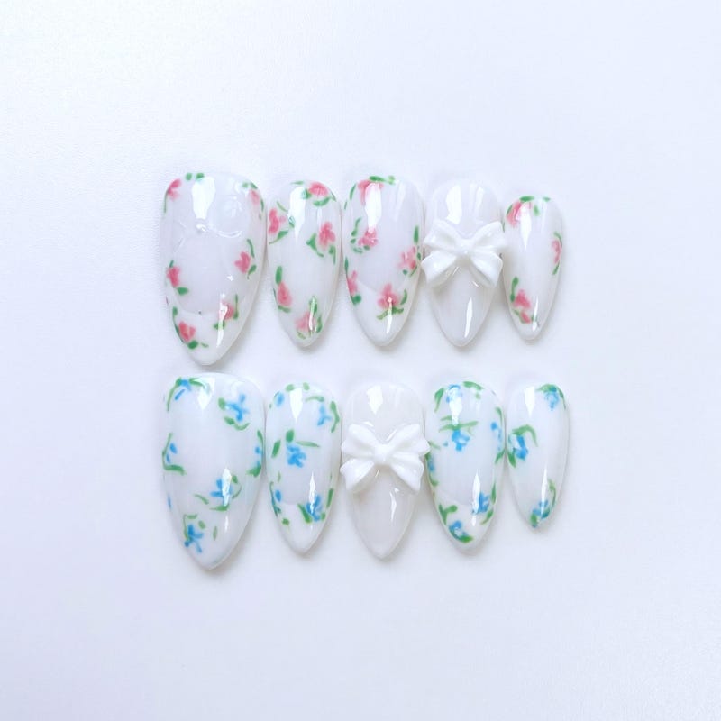 Sprinkle Acrylic Nails - Etsy