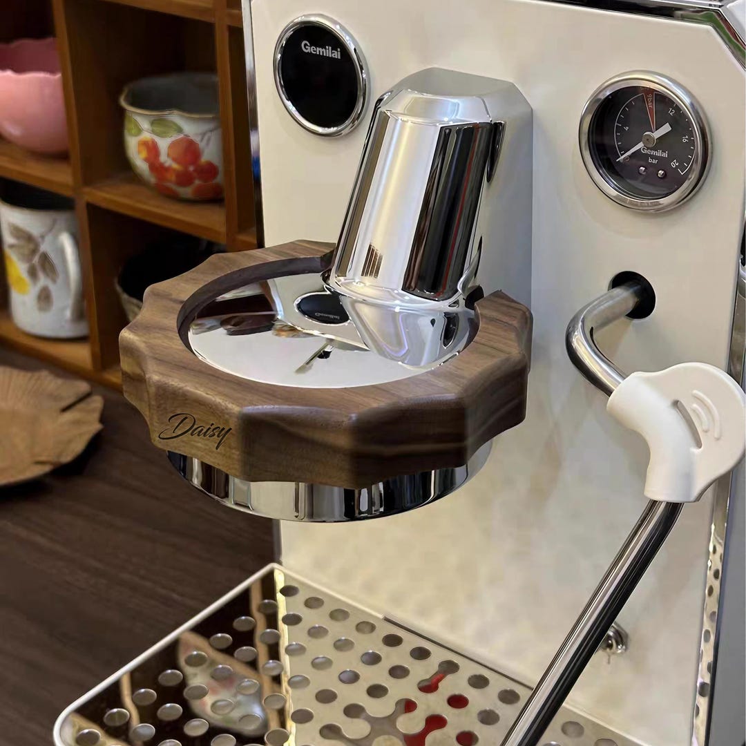 Personalized Gemilai 3006 Coffee Machine Heat Shield - Walnut Wood Gear ...