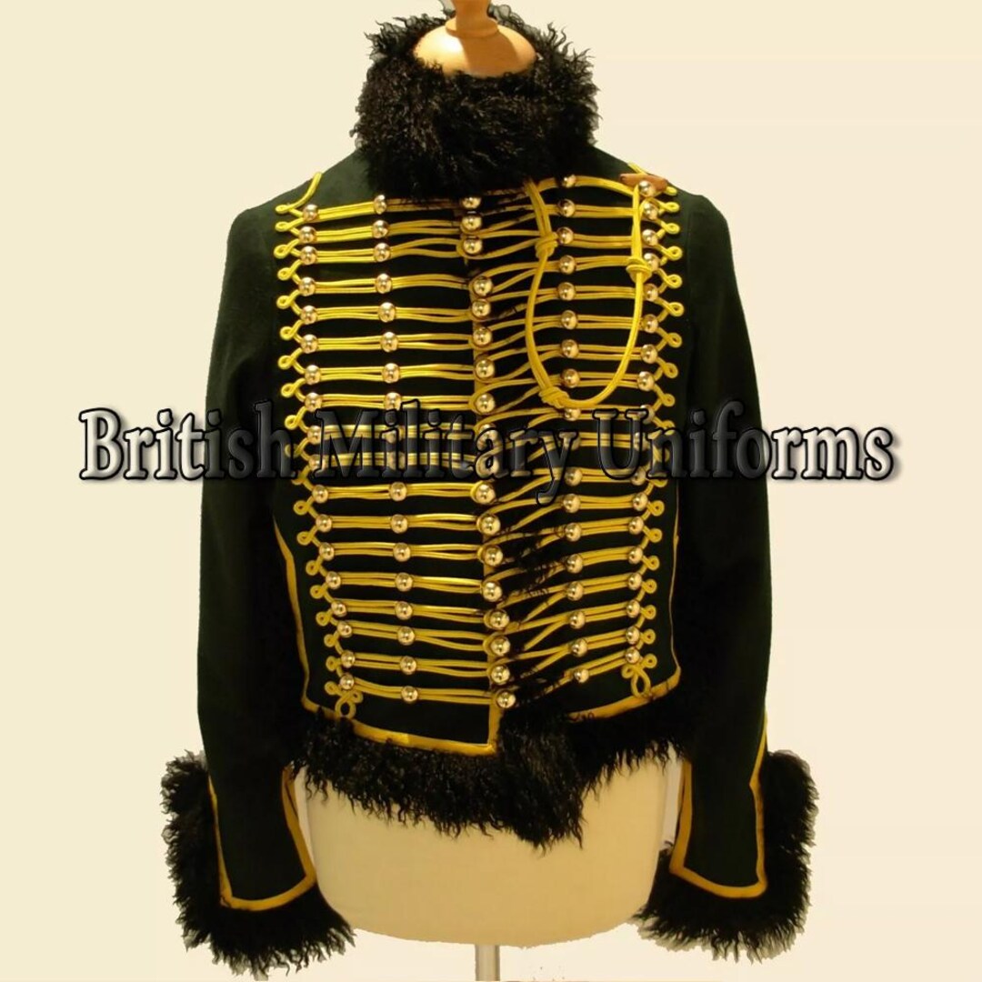 Men's Black Wool Hussar Tunic: 19th Century Military Jacket - Etsy