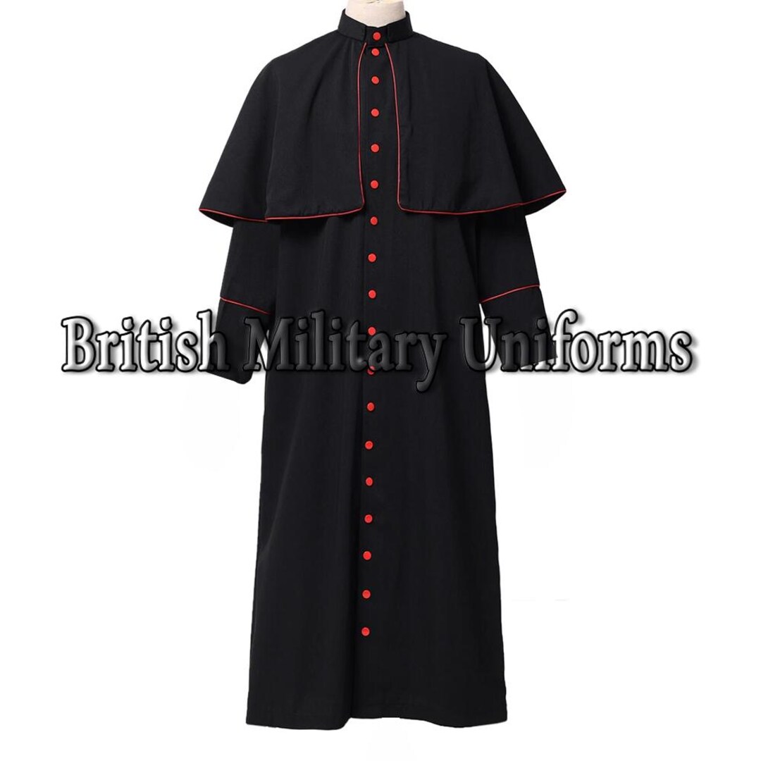 Wool Catholic Clergy Robe: Black Tropical Cassock, Custom Fit - Etsy