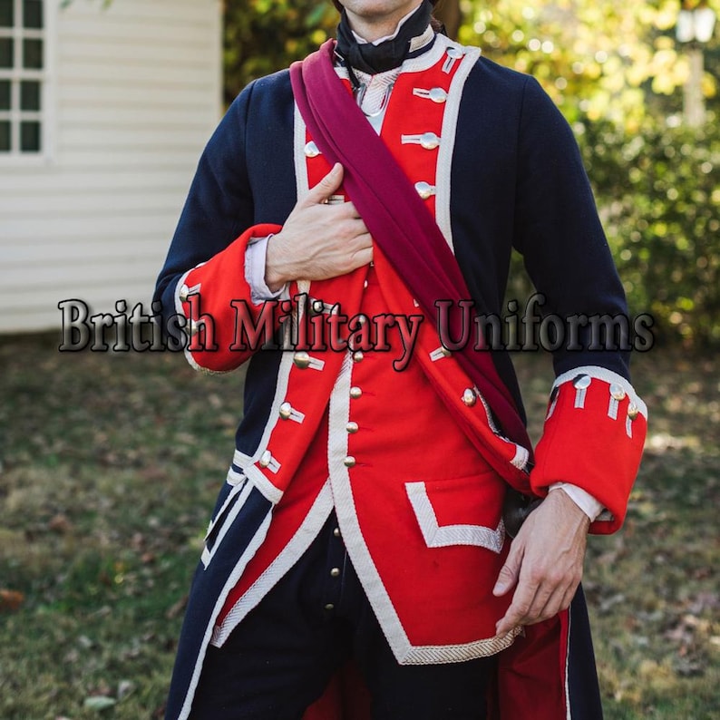 Navy Blue Wool British Regiment Uniform: Colonial Military Coat - Etsy