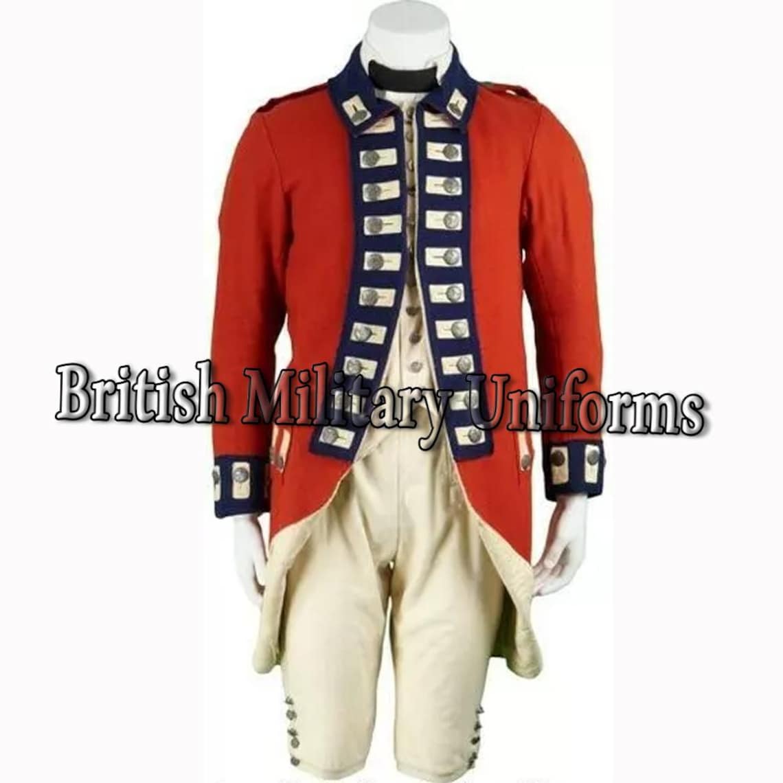 18th Revolutionary War Coat, Colonial War Uniform, British Army Uniform ...